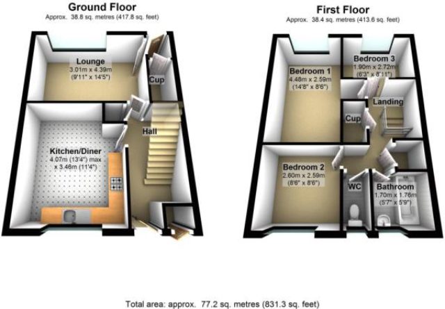 Manton Peterborough 3 bedroom Terraced to rent PE3